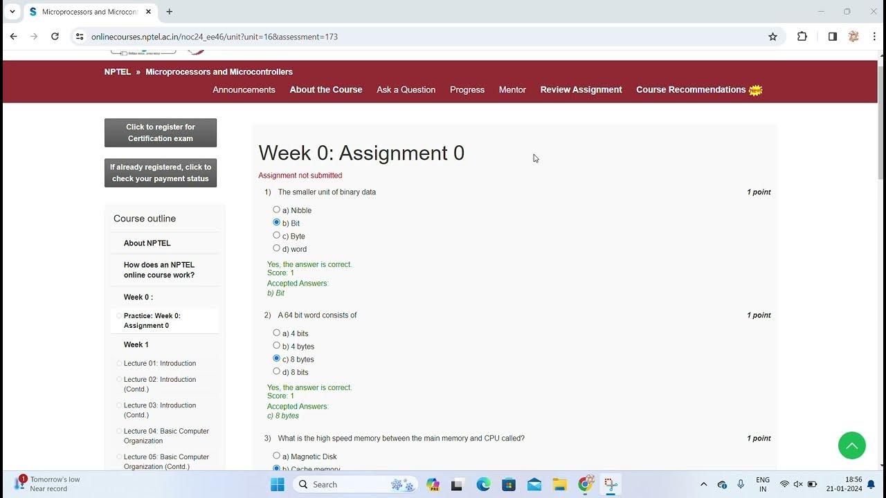 Microprocessors and Microcontrollers Week 0 :Assignment 0 ||Answer|| NPTEL - YouTube