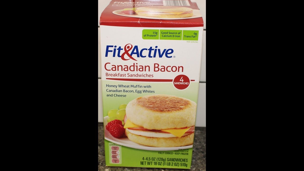 Fit & Active (ALDI Brand) Canadian Bacon Breakfast Sandwiches Review ...