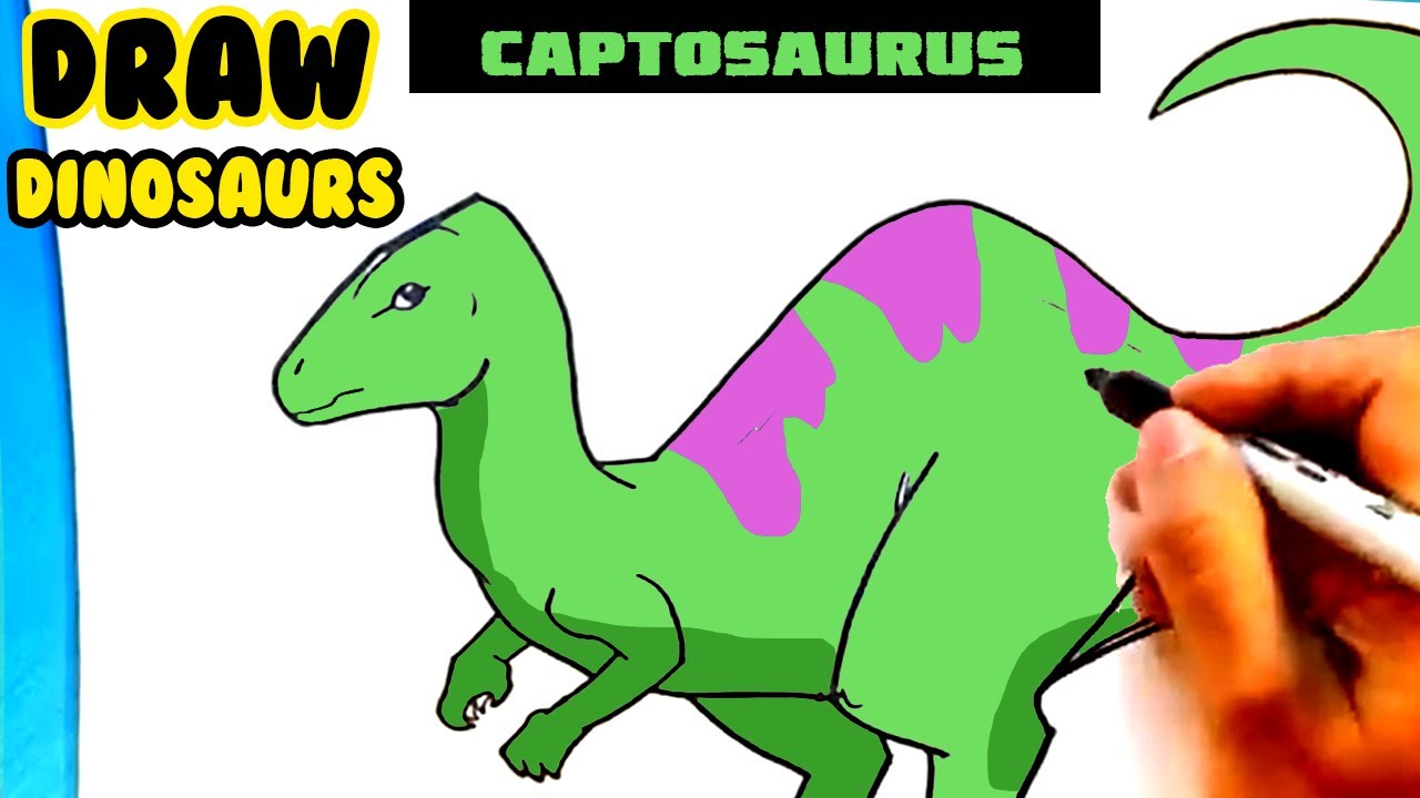 EASY How to Draw DINOSAUR - Camptosaurus - YouTube