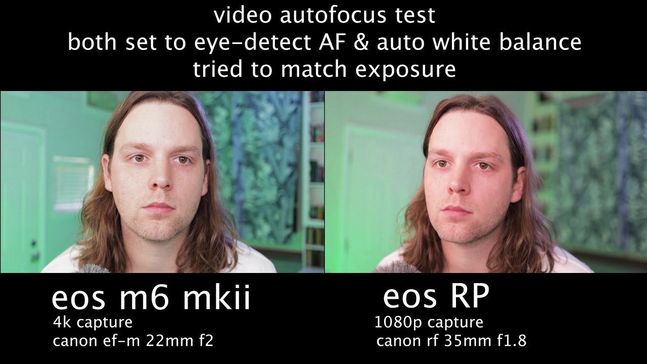 autofocus speed test - canon eos m6 mkii vs canon eos RP - YouTube
