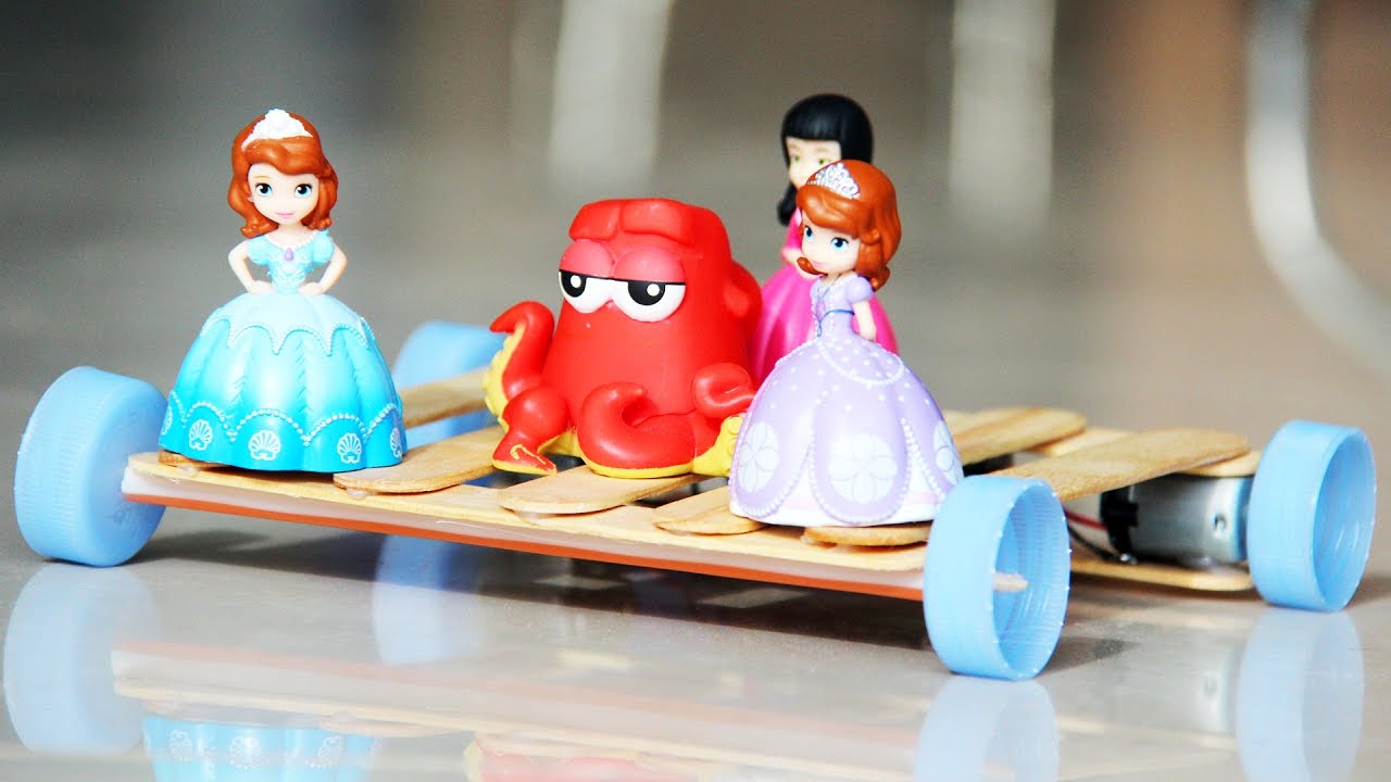 How to Make A Car With DC Motor - Simple Powered 4x4 Car - YouTube