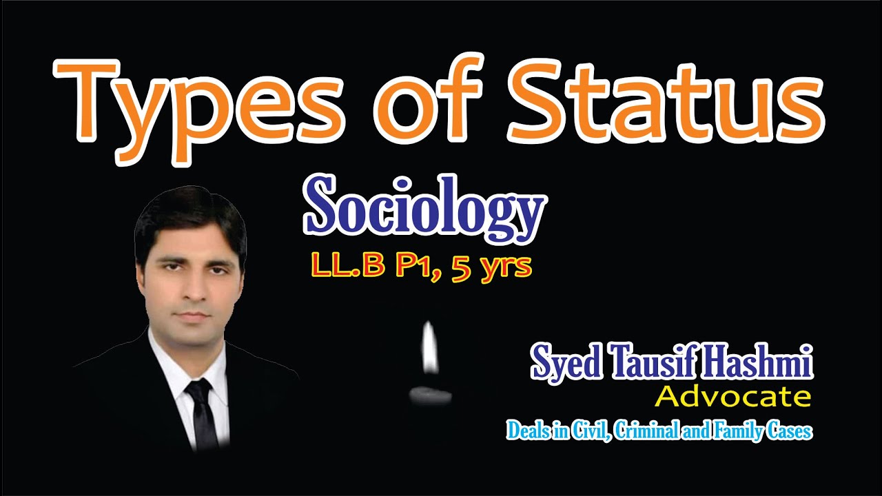 Types of Status | Sociology | Ascribed status | Achieved Status | Syed ...