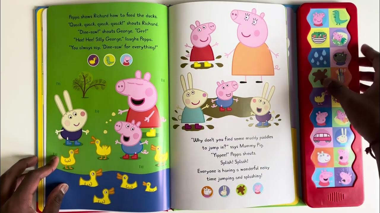 Read Aloud Peppa Pig Peppa's Super Noisy Sound Book Kids Books - YouTube