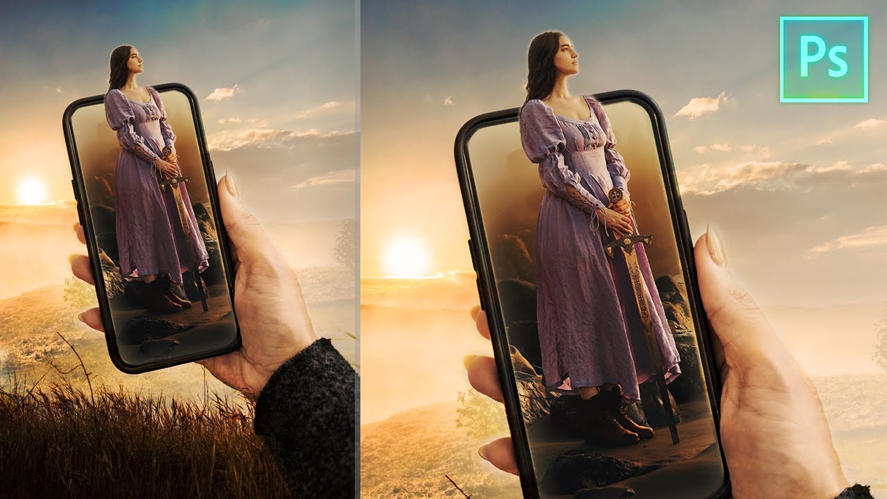 Fantasy POP OUT Mobile Phone - Photoshop Images Manipulation - YouTube