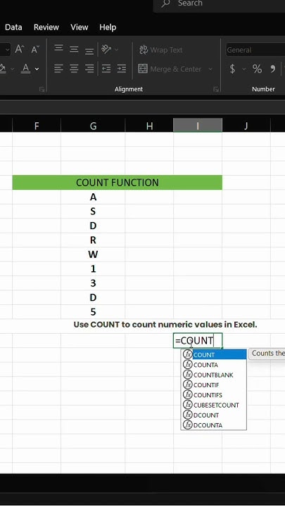 Count Function Of Excel Exceltutorialforbeginners Excel 90dayschallange Exceltips 8853