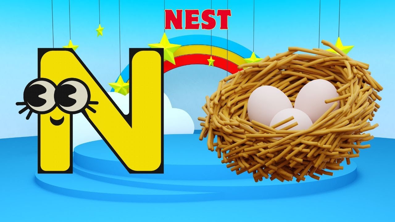Phonics Letter N Song | N is for Nest | ABC Song For Children | abc ...