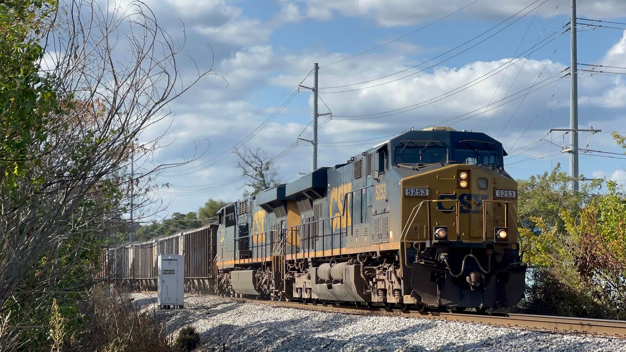 CSX ES40DC 5253 Leads C888-14 Coal Loads on 9/15/24 - YouTube