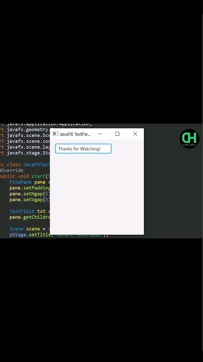 Create TextField in JavaFX #DarkHers #darkhers #program #code #java #bhfyp #youtubeshorts # ...