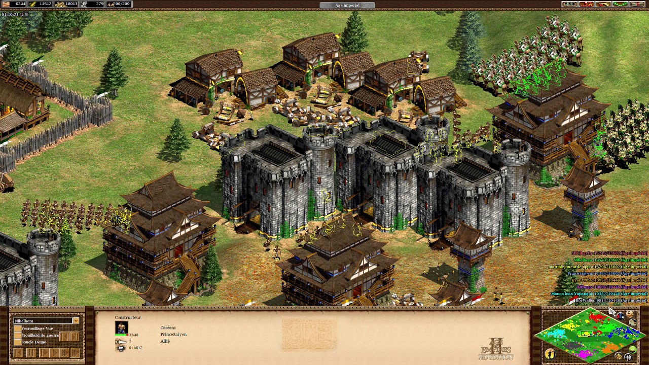 Age of Empires II HD - 4v4 on Michi(High Resources) - Les Moulins d ...