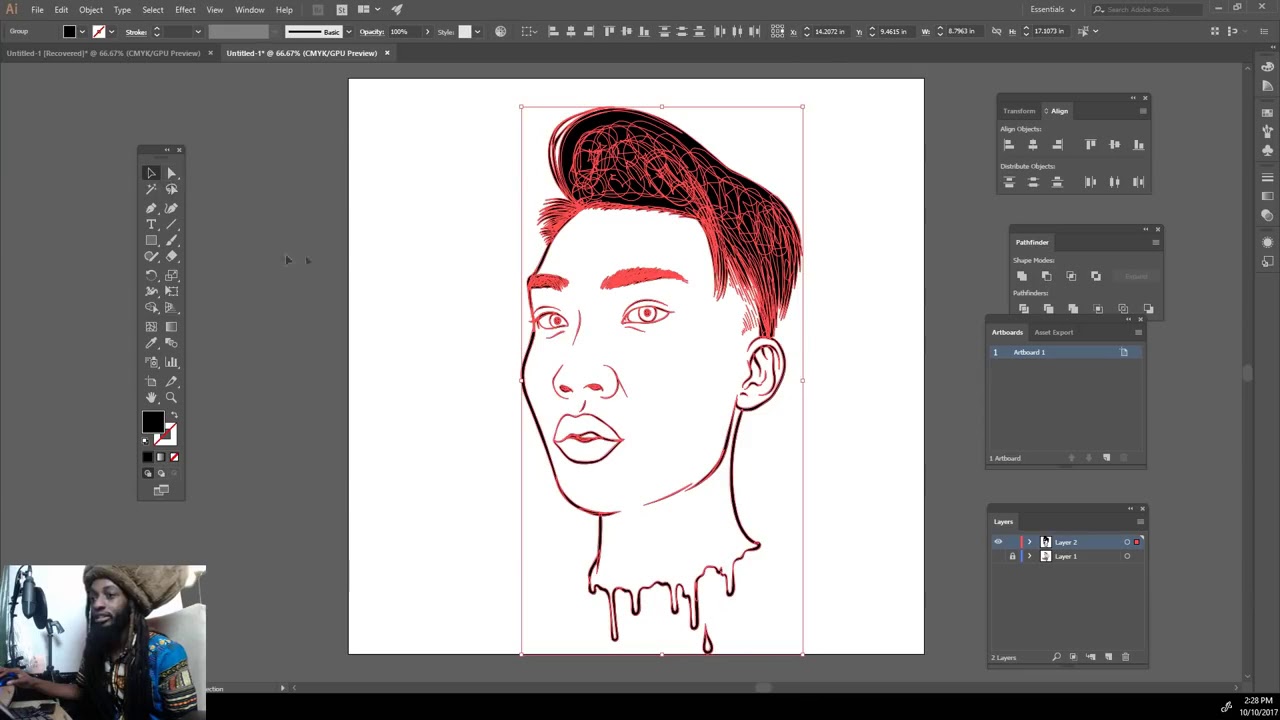 How To Cartoon Yourself ! Step By Step RiceGum Tutorial ADOBE ...