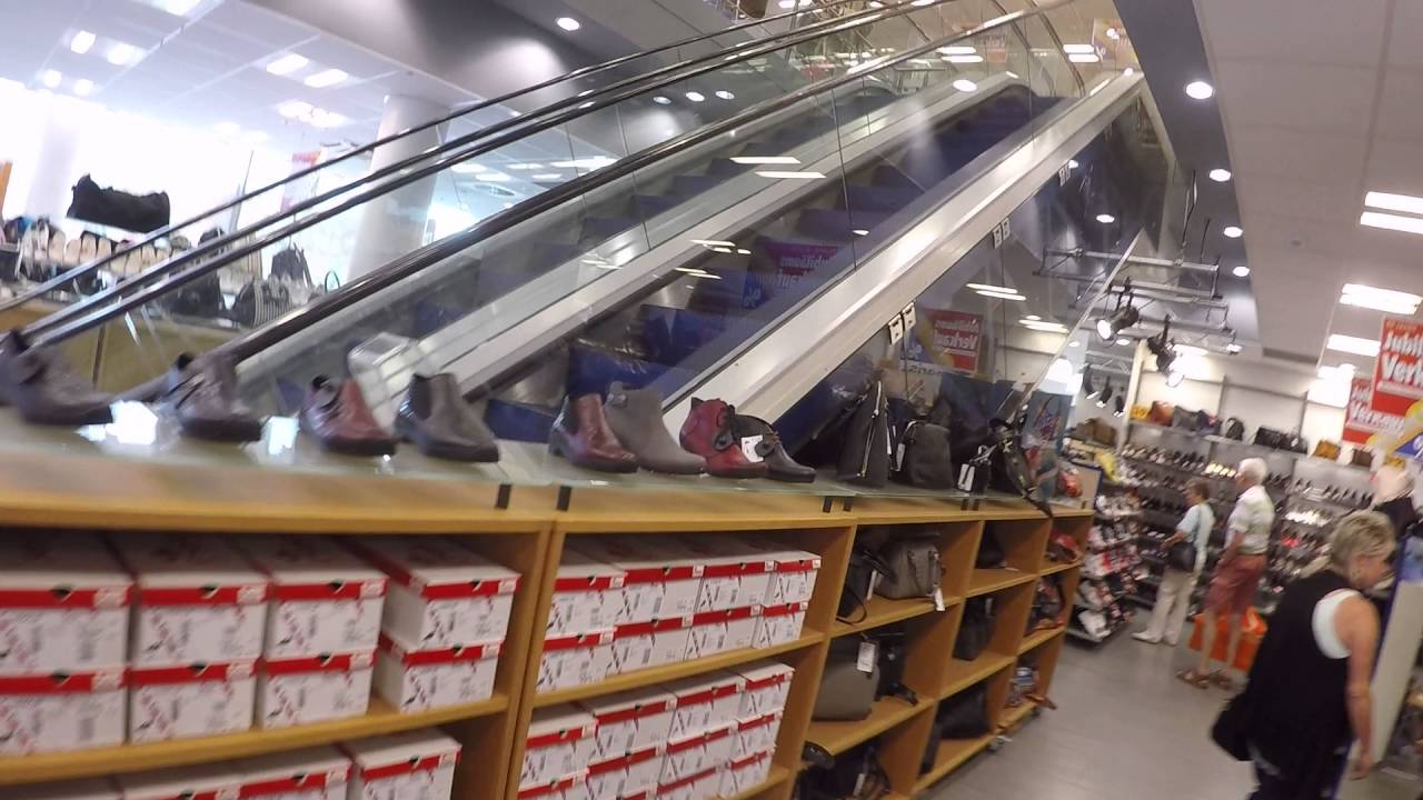 A Transparent OTIS Escalator in a Shoe Store in Dresden, Germany - YouTube
