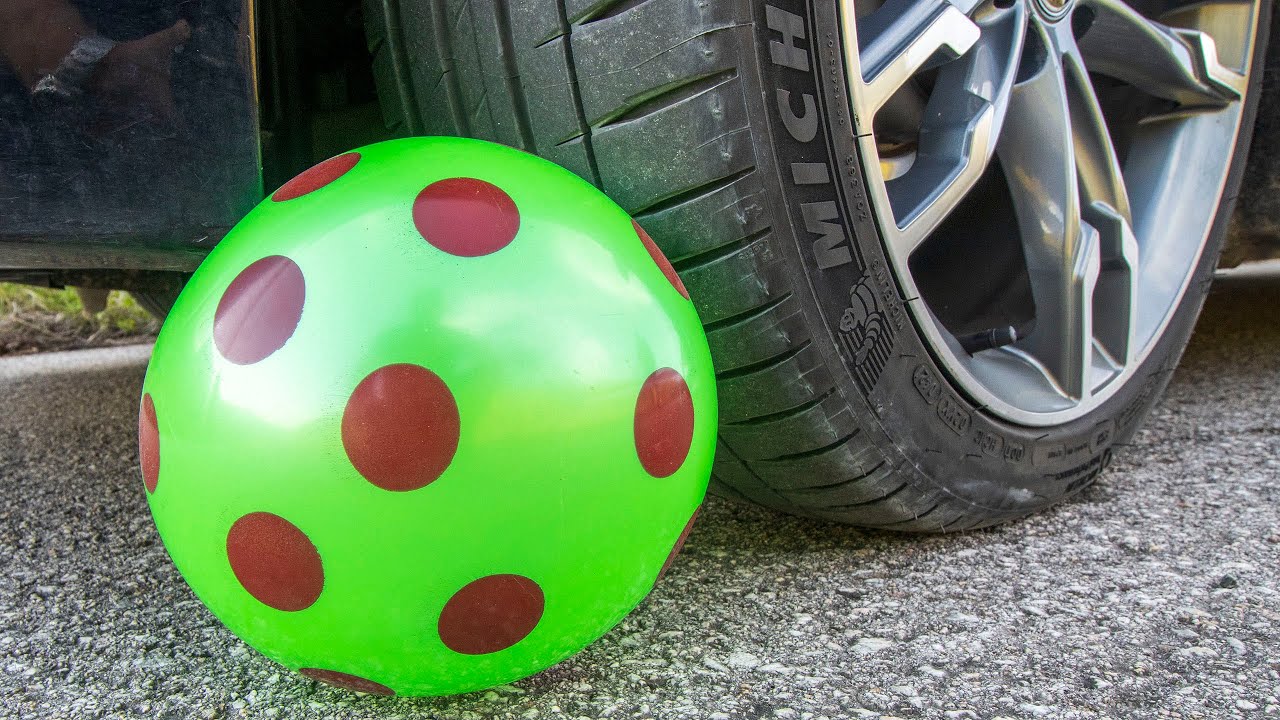Crushing Crunchy & Soft Things by Car! EXPERIMENT CAR vs BALL - YouTube