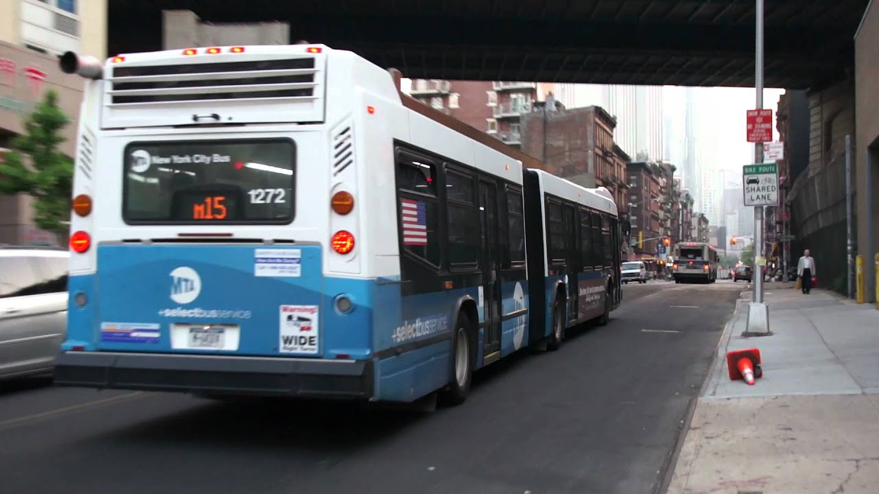 NYCTA : New Flyer D60HF 1100 & NovaBus LFS Articulated 1272 On The M15 ...