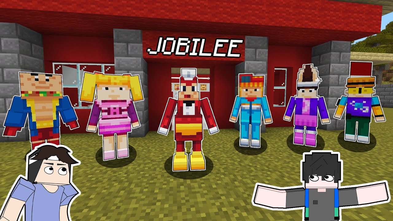 Playing with "JOLLIBEE and FRIENDS" | Minecraft PE - YouTube