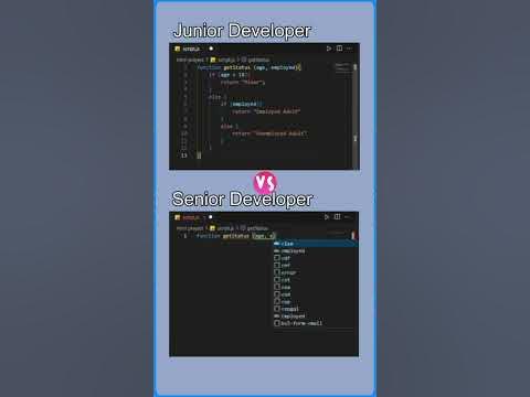 Junior Vs Senior developer #programming #html #css#webdevelopment #html5 #javascript - YouTube