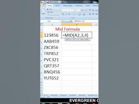 Mid Formula #shorts #excel #viral #trendingshorts #youtubeshorts #new #exceltutorial - YouTube