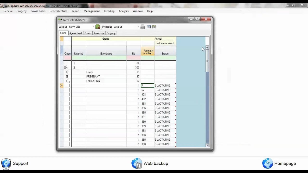 AgroSoft WinPig - Farm list - YouTube