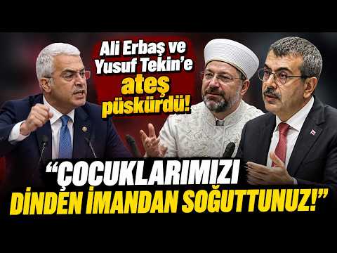 Salih Uzun Yusuf Tekin ve Ali Erbaş’a ateş püskürdü! “Çocuklarımızı dinden imandan soğuttunuz!”