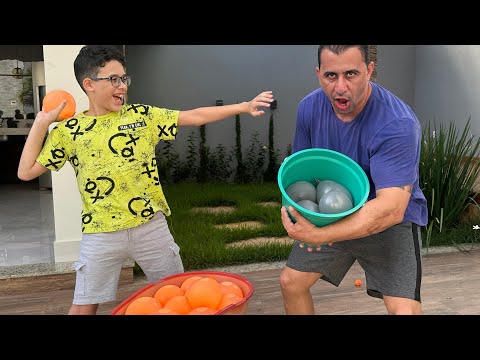 DESAFIO DE BALÕES DE ÁGUA com LUCAS