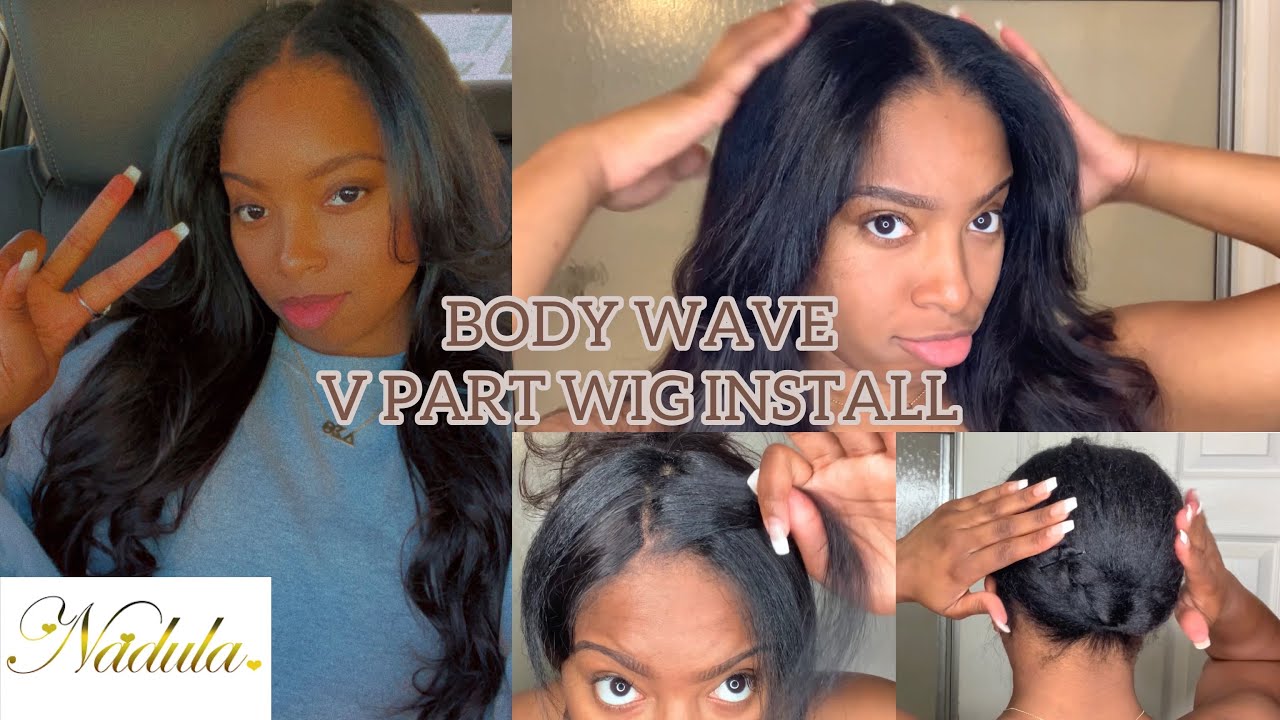 DETAILED HOW TO INSTALL A V PART WIG| Easy & Natural Looking| ft ...