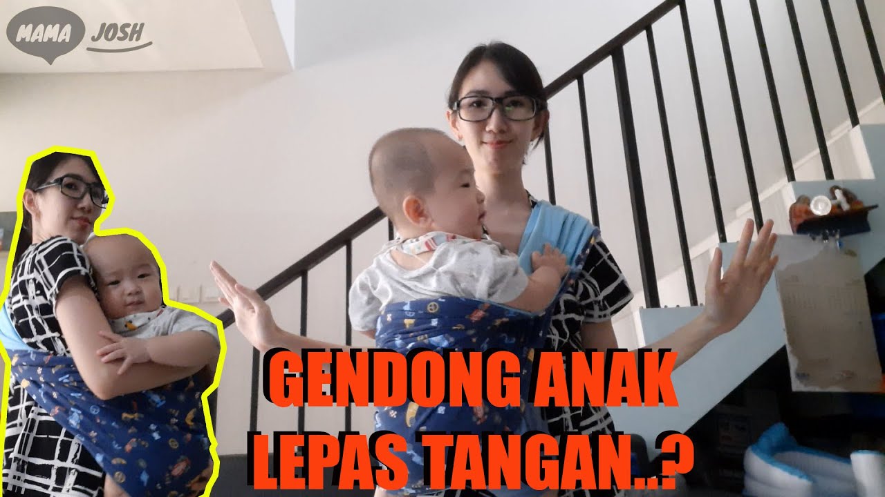 CARA MUDAH GENDONG BAYI PAKAI GEOS (GENDONGAN KAOS) - YouTube