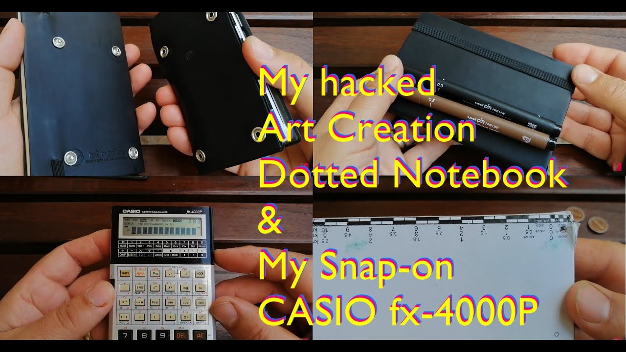 CASIO fx-4000p + Art Creation dotted notebook | Battery change | Hacked ...