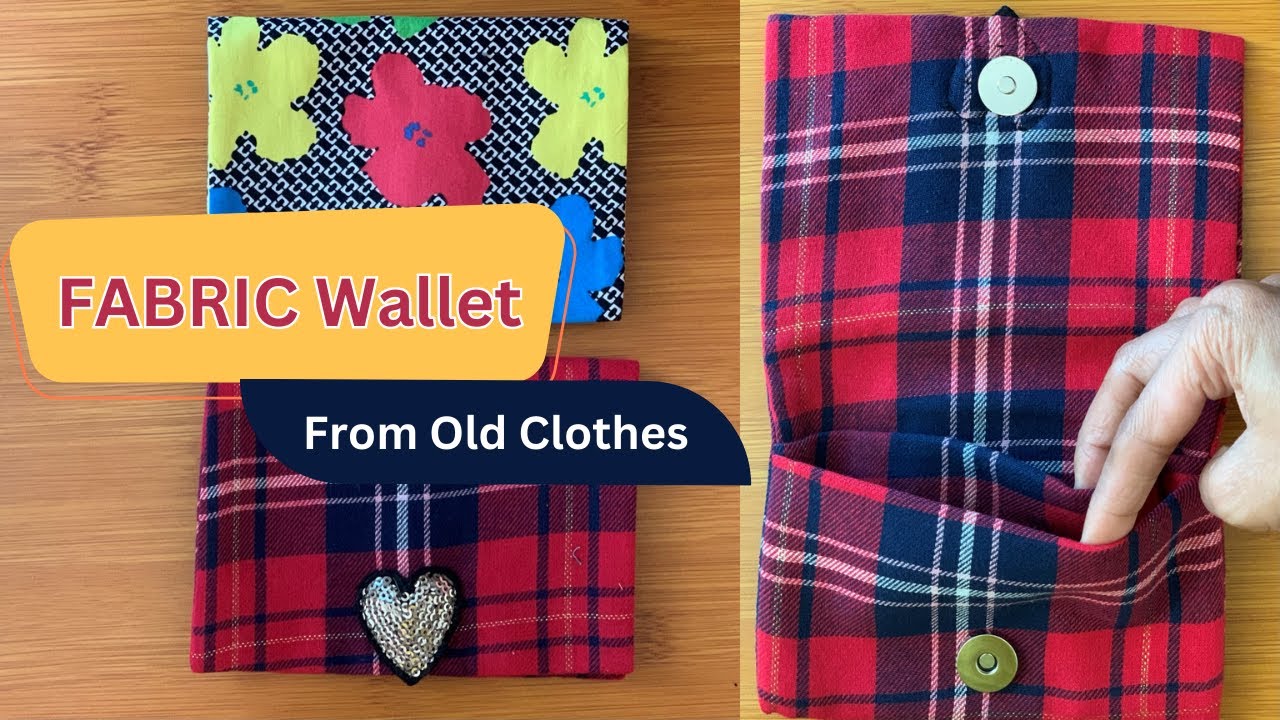Upcycled Old Clothes To Fabric Wallet | Fashion Reverse | UpFash - YouTube