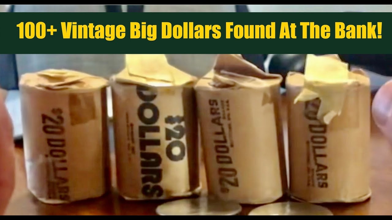 Huge Horde Of Vintage Big Dollar Coins Found At The Bank! - YouTube