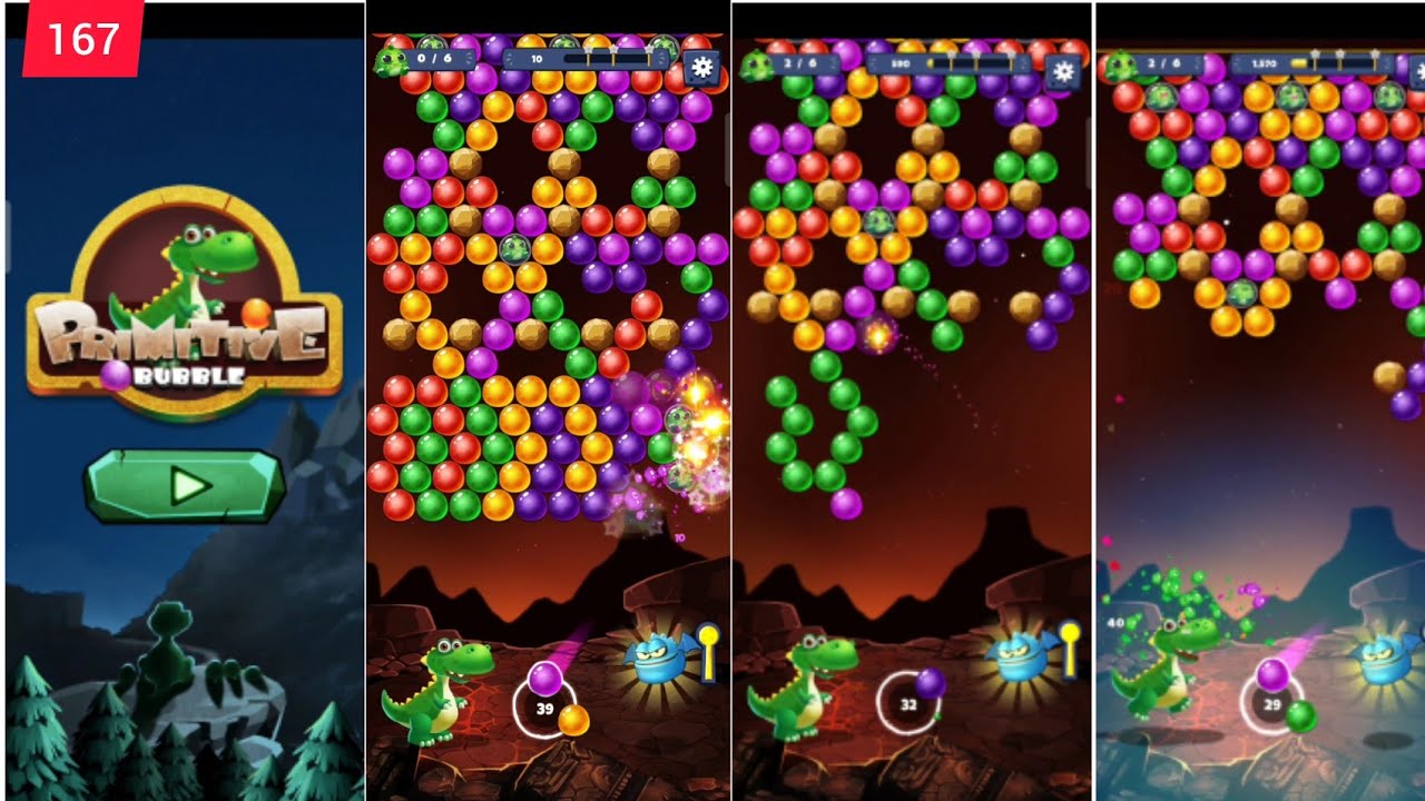 167, BUBBLE SHOOTER, Mobile game gameplay, Android game gameplay. - YouTube