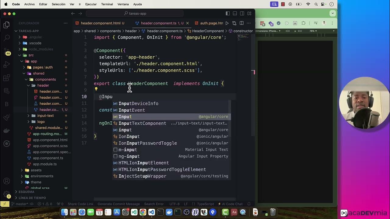 9 crear Componente reutilizable - 💥Curso de IONIC y Firebase (Proyecto Práctico)- Acadevmia ...