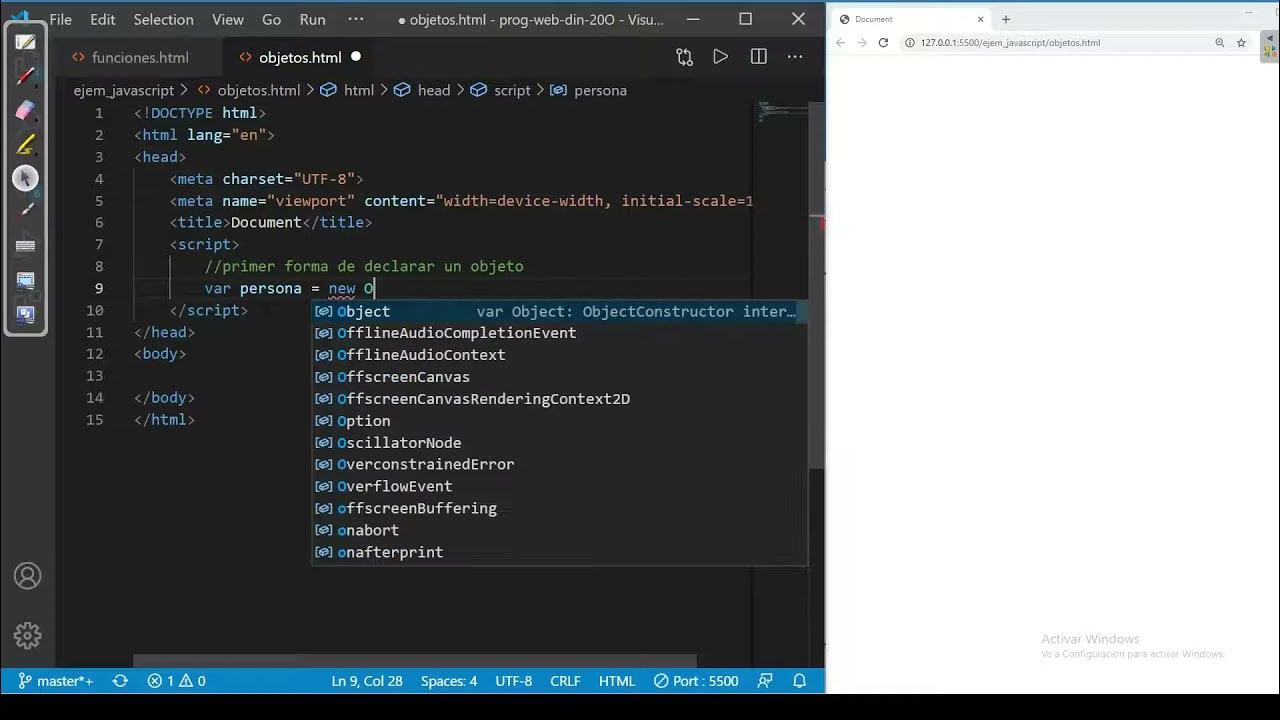 Aspectos básicos sobre cómo declarar objetos en JavaScript. - YouTube