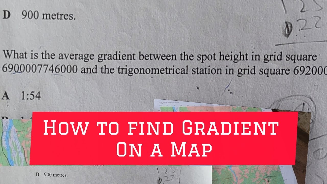 How to find Gradient On A Map |Zimsec Ordinary Level - YouTube