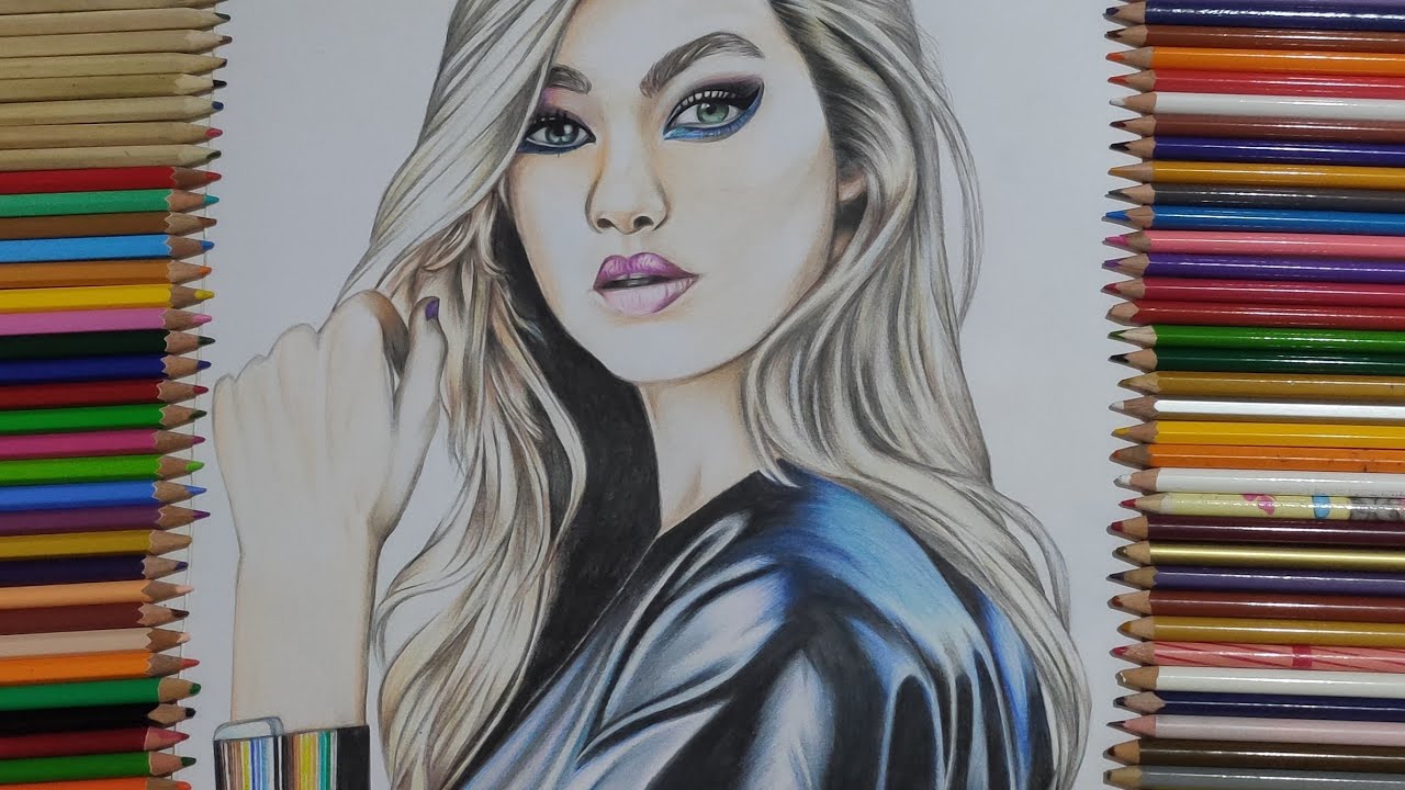 Drawing Gigi Hadid - YouTube