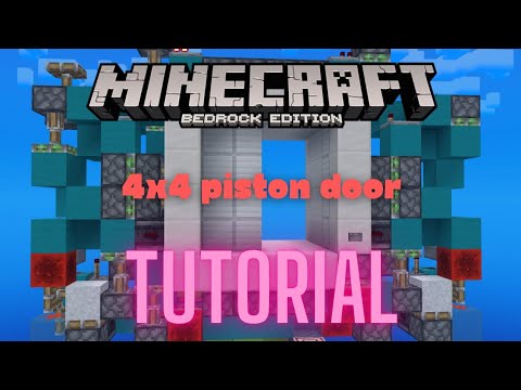Minecraft Bedrock Edition 4x4 Piston Door Tutorial - YouTube
