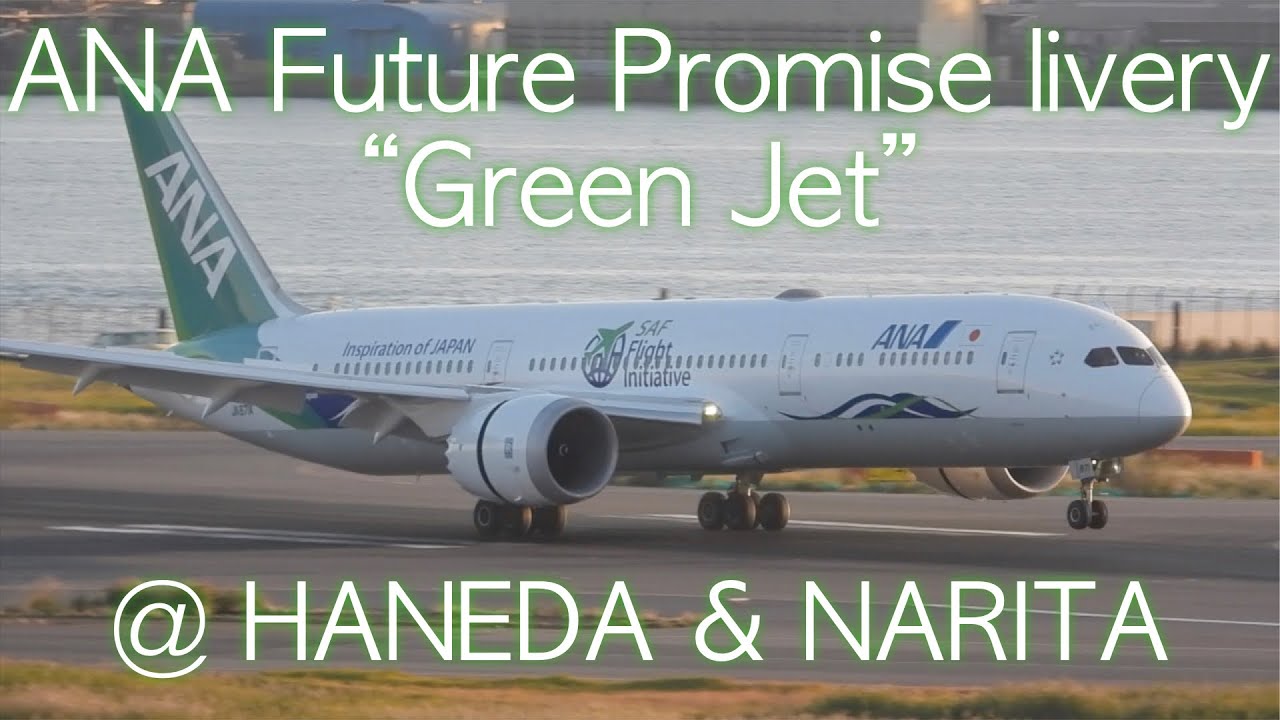 ANA's First Future Promise livery "Green Jet" @HANEDA & NARITA Airport ...