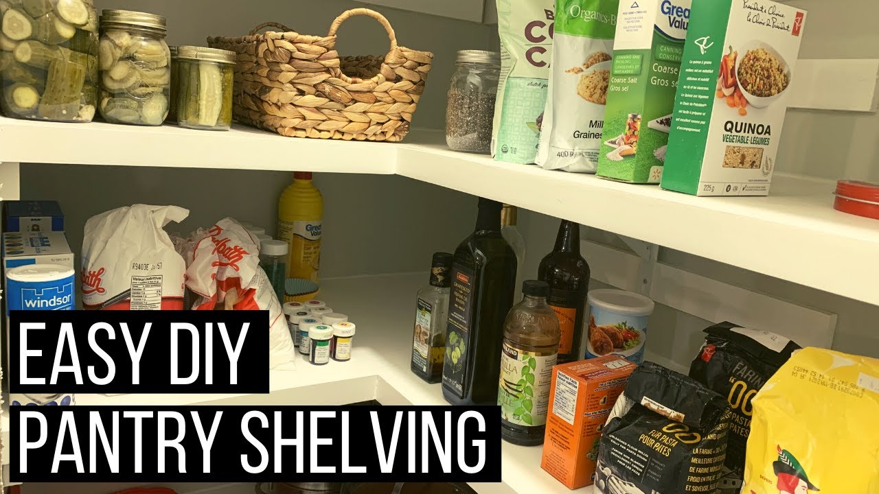 Easy DIY Pantry Shelves - YouTube