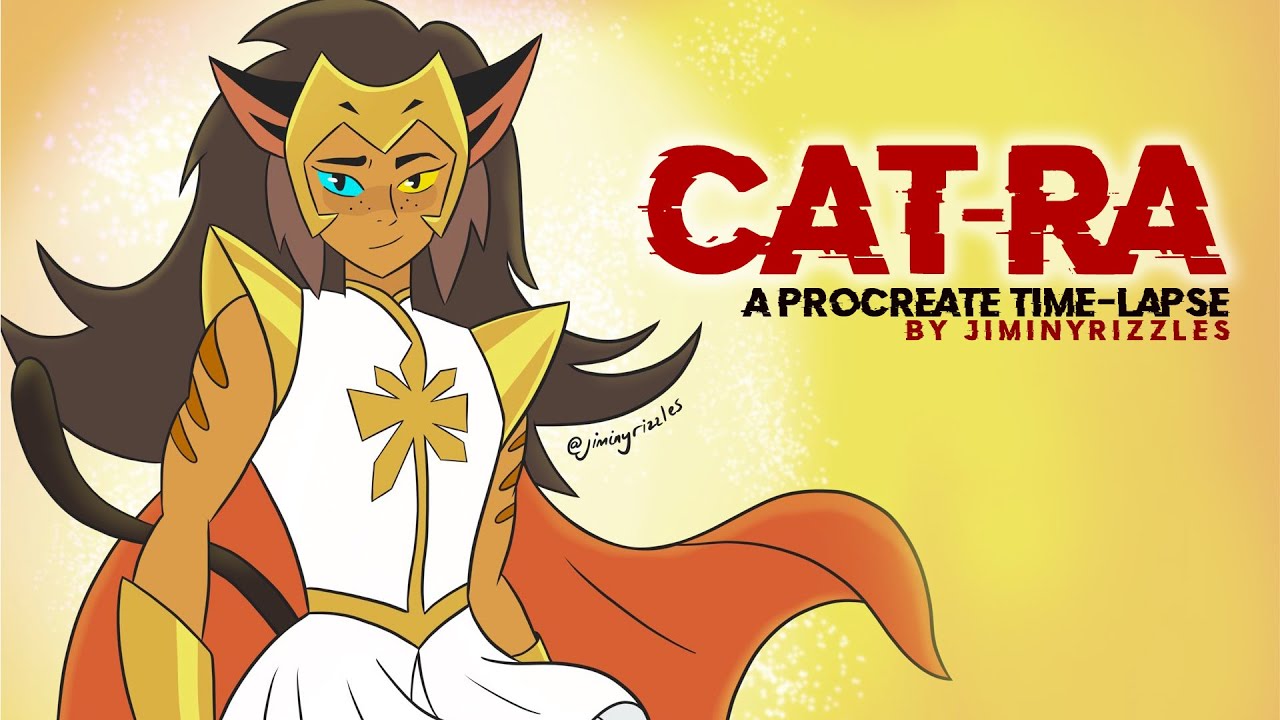 Cat-Ra - Procreate Time Lapse Video for She-Ra-Tober - YouTube