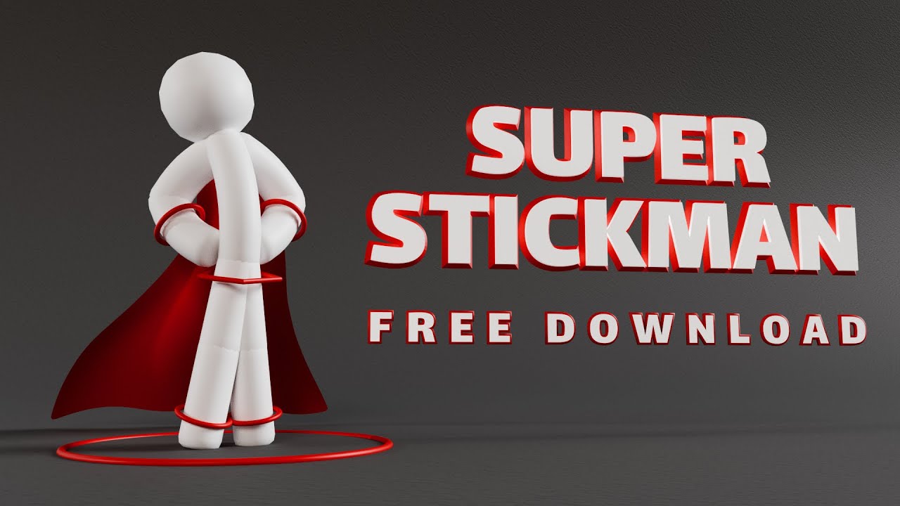 Free Game-Ready Super Stickman Rig #blender #animation #stickman - YouTube
