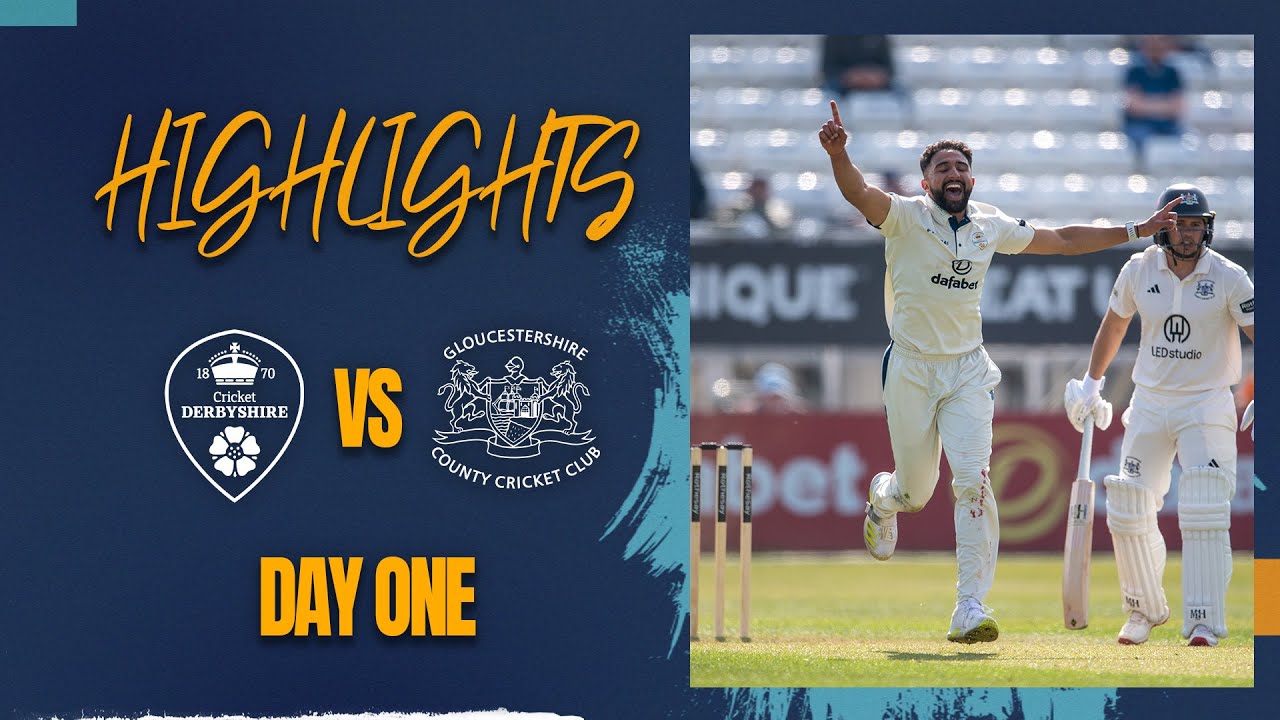 HIGHLIGHTS: Derbyshire bowlers dominate on opening day - YouTube