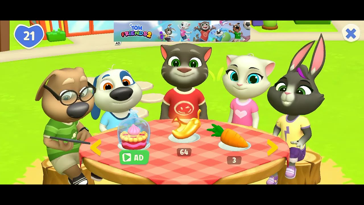 All friends Together! MY Talking Tom friends 2 Complete Gameplay ...