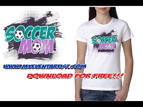 How to create vector SOCCER MOM T-shirt design in Adobe Illustrator | Download design for FREE
