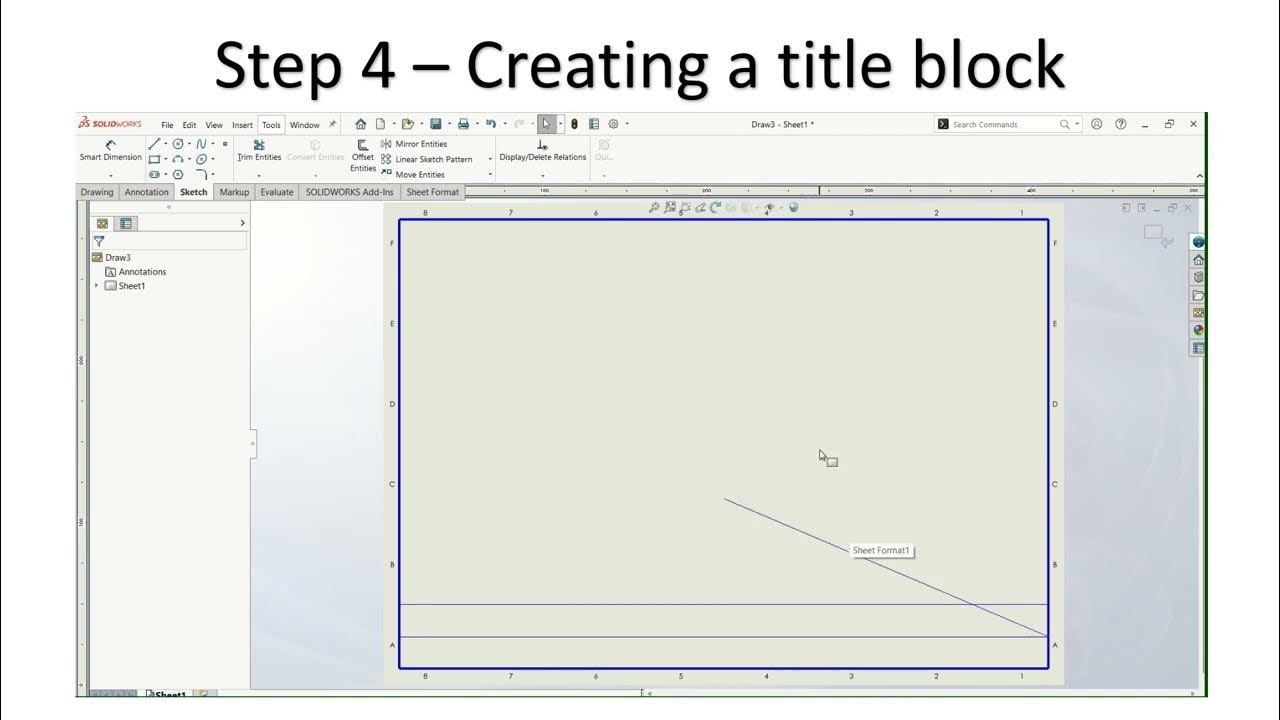Step 4 Creating a title block - YouTube