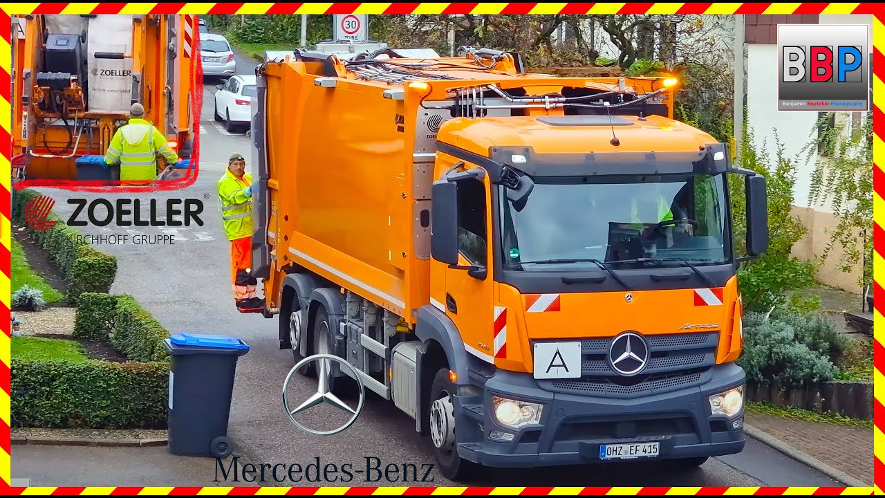 Mercedes-Benz Actros Zoeller Medium X2, Altpapierleerung, 2024. - YouTube