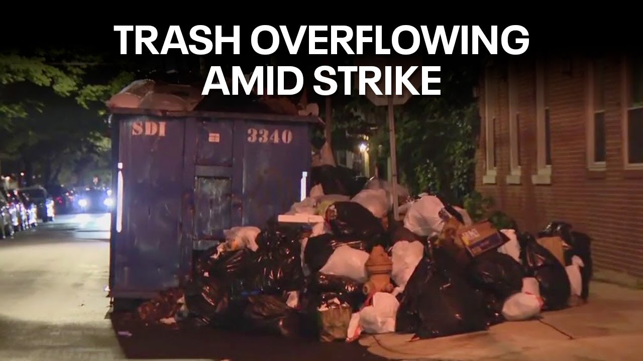 Trash overflowing in parts of Philadelphia amid DC 33 strike - YouTube