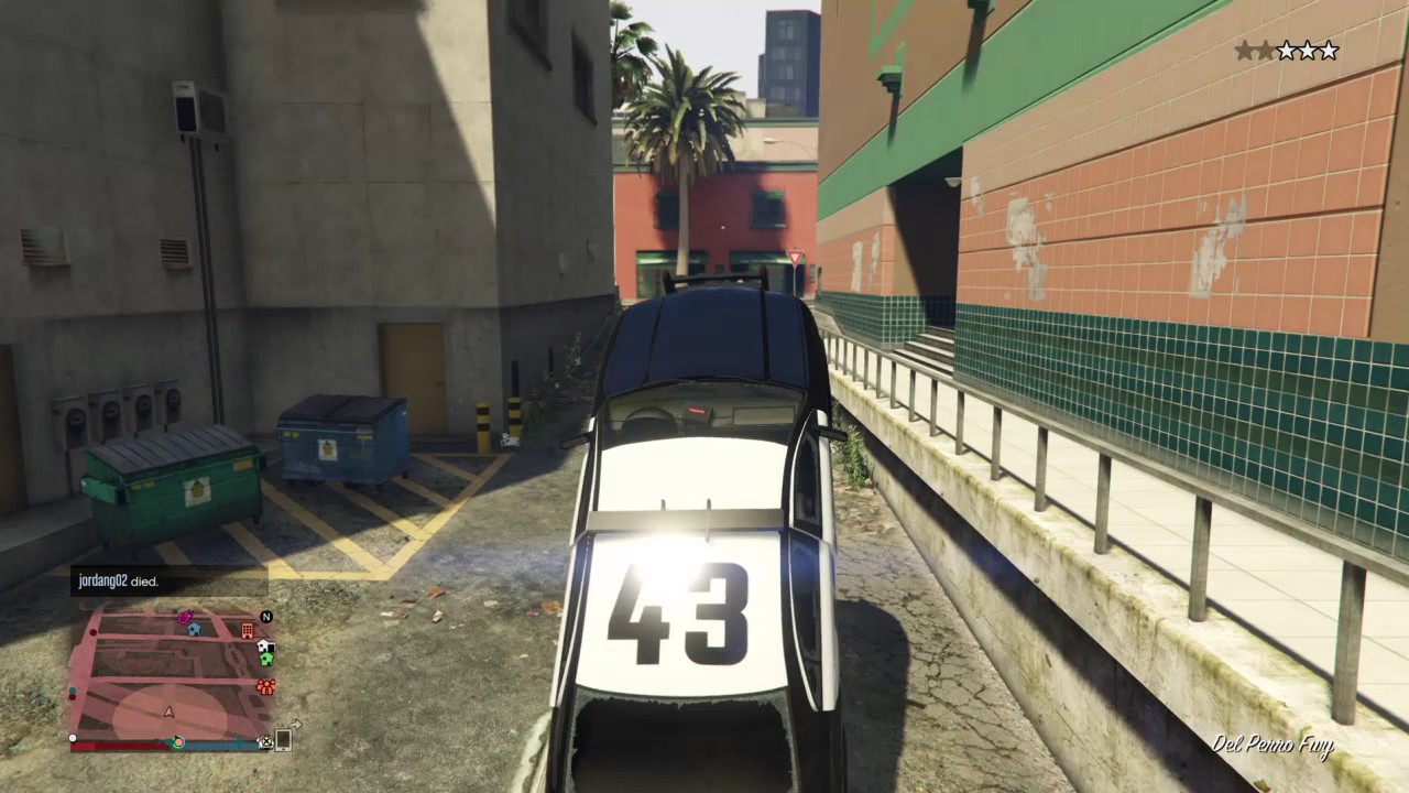 Grand Theft Auto V_ front flip police car - YouTube