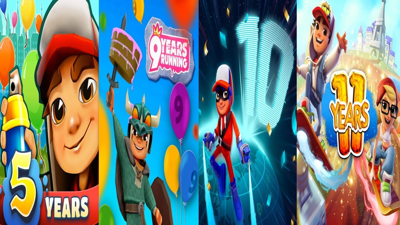 SUBWAY SURFERS 5TH BIRTHDAY VS 9TH BIRTHDAY VS 10TH BIRTHDAY VS 11TH ...