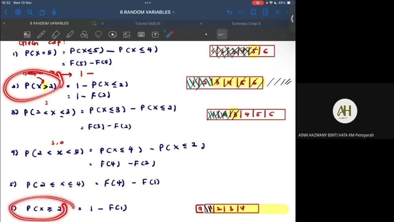 Lecture 2: Cumulative Distribution Function Discrete Random Variable | SM025 23/24 - YouTube