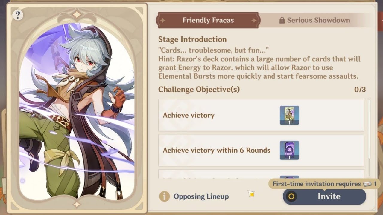 Genshin Impact - Genius Invokation TCG: Razor - Friendly Fracas TCG ...