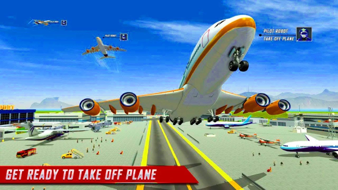 #2 Flying the Robot Airplane Pilot Simulator Flying Aeroplane ...