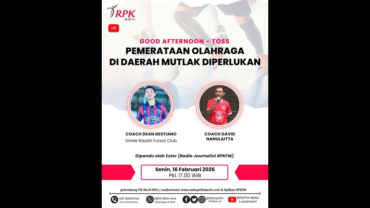 TOSS - PEMERATAAN OLAHRAGA DI DAERAH | GOOD AFTERNOON | SENIN | SENIN ...